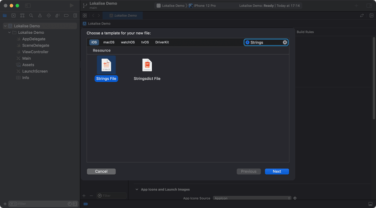 Localizing iOS apps with string examples