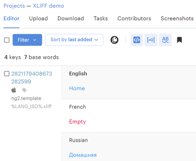 XLIFF files translation with Lokalise online editor | Lokalise