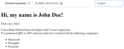 How to translate HTML into different languages with examples
